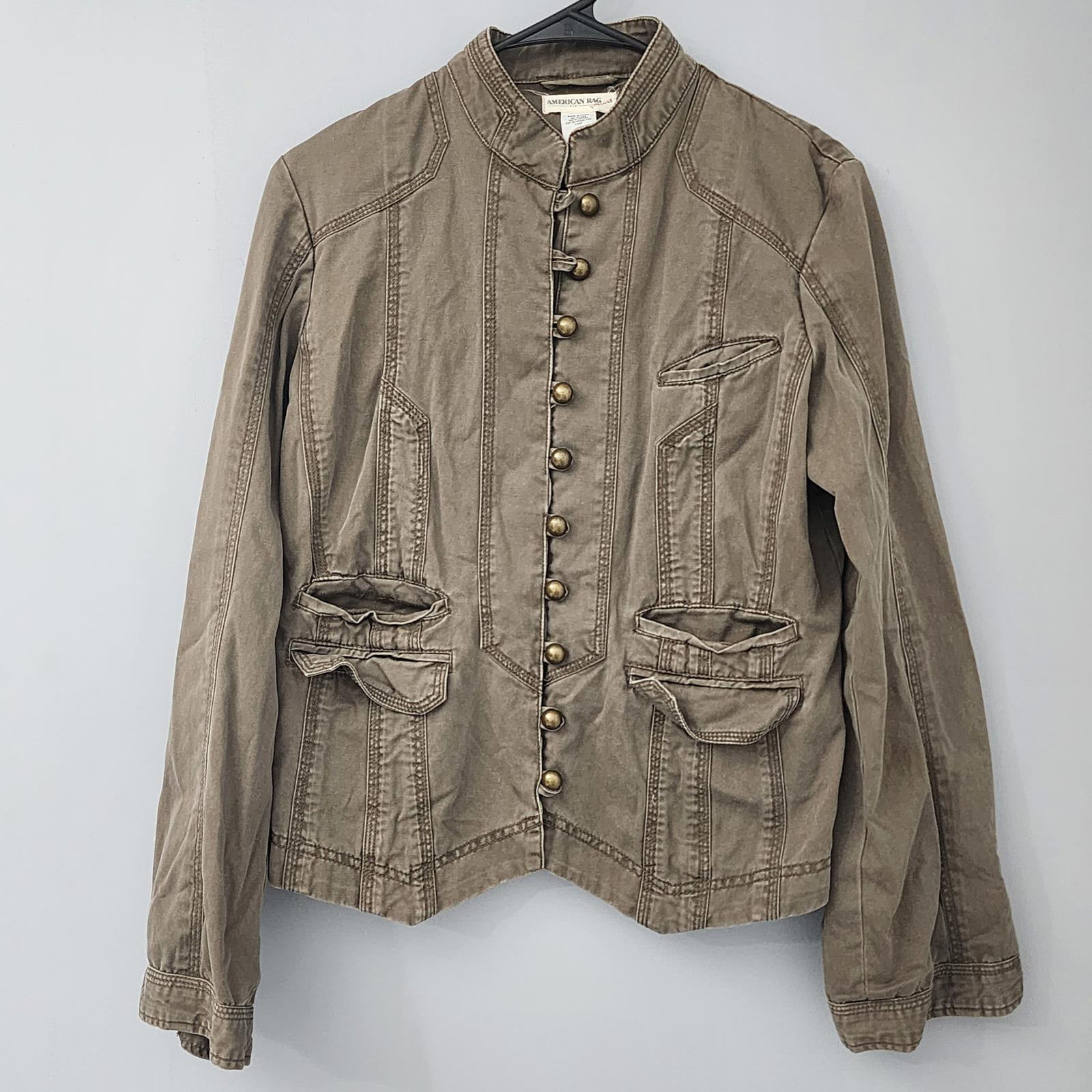 American Rag CIE Vintage Military Style Jacket Button… - Gem