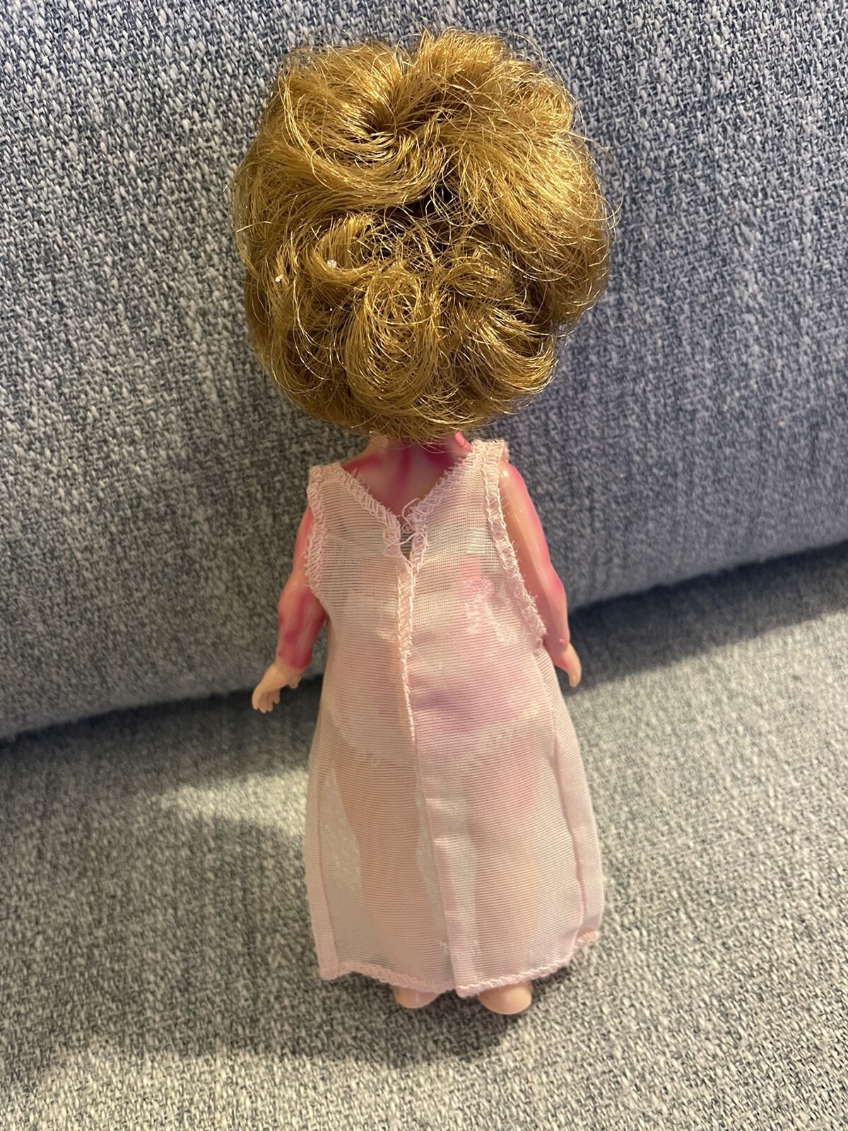 Vtg 1950s Cosmopolitan Ginger Doll Tagged Flannel Robe And Sheer Nightie