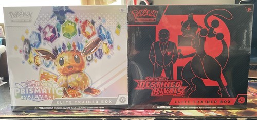 Pokemon Prismatic Evolutions ETB and Destined Rivals ETB Bundle NEW ...