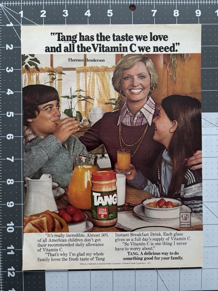 1978 Tang Drink Mix Original Vintage Advertisement Florence Henderson ...