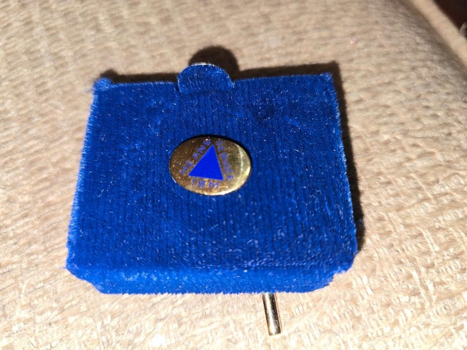 New 10K Gold Filled IBM Means Service Gold And Blue Tie Tack Or Pin | eBay
