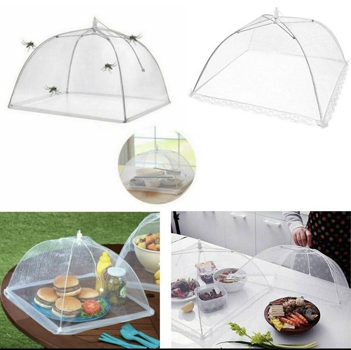 Food umbrella Cover Protector folding Wasp Fly Mesh Net BBQ Covers ...