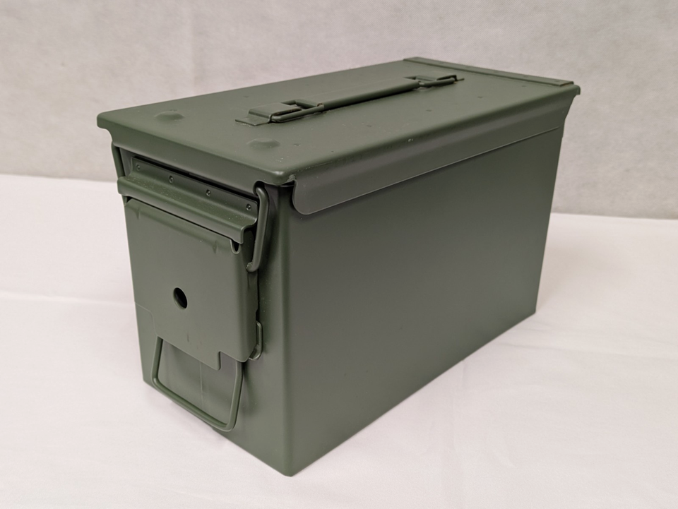 50 Cal Metal Ammo Box Military Storage Container Genuine Army M2A1 Can ...