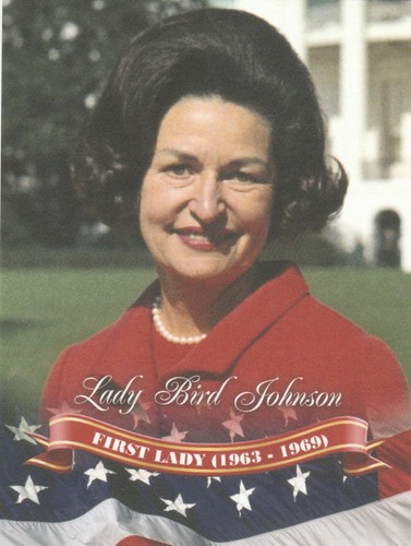 *Postcard-"Lady Bird Johnson" *1st Lady 1963-1969- (Wife/Pres LBJ ...