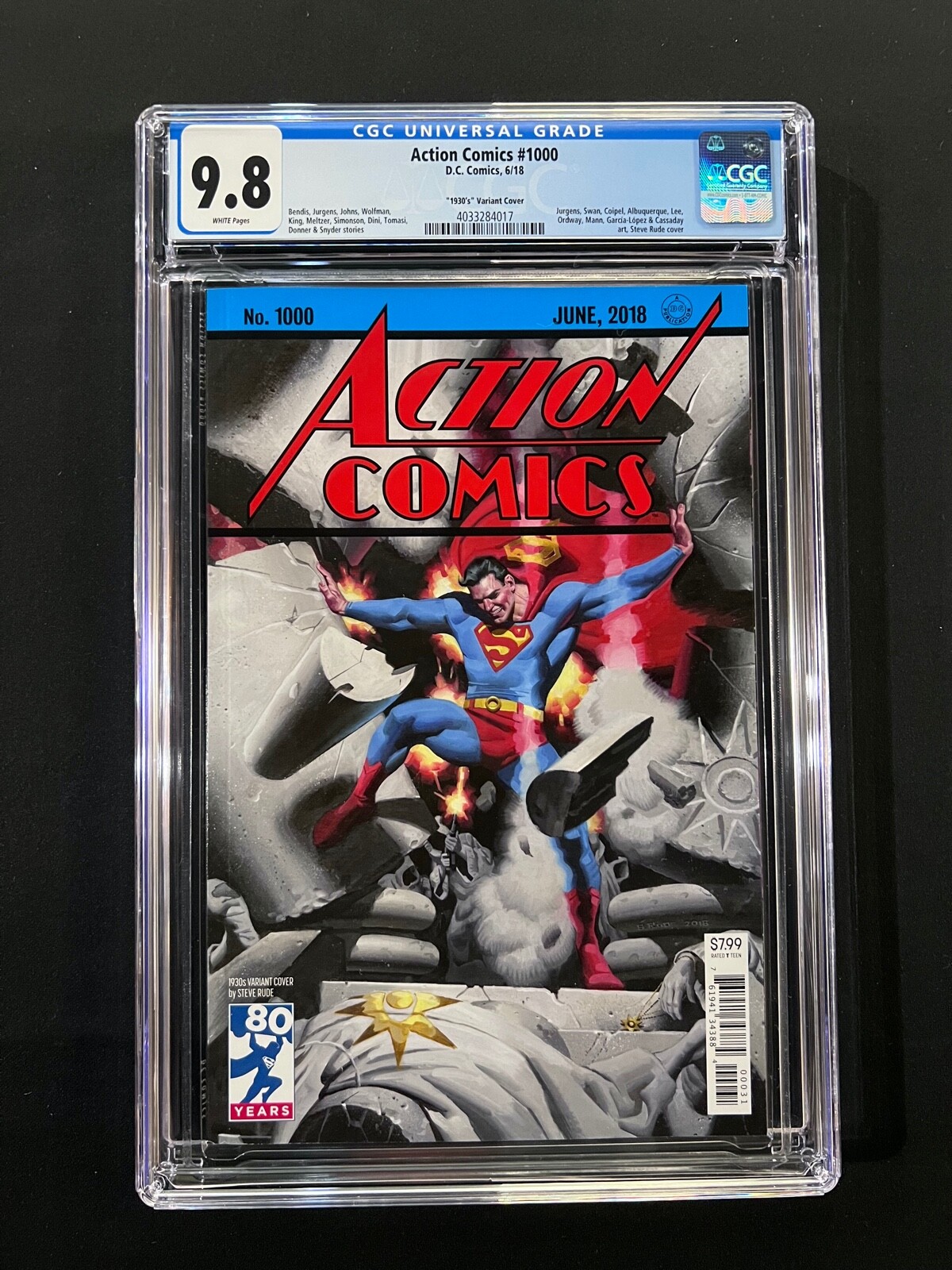 Action Comics #1000 CGC 9.8 (2018) - Superman "1930's" Variant Cover | eBay