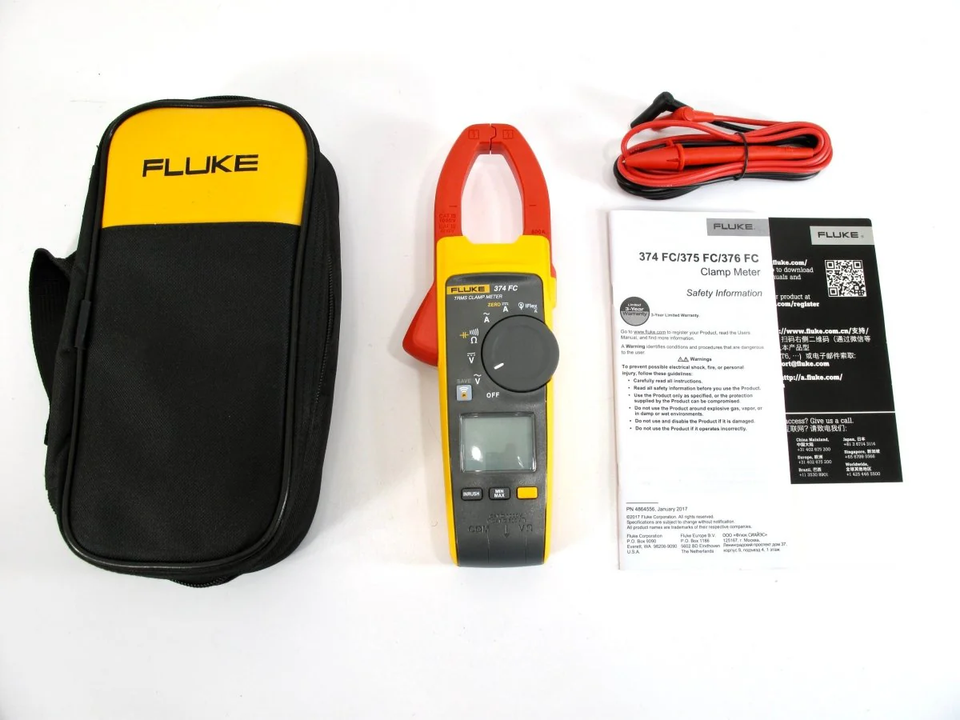 Fluke 374 FC True RMS AC/DC Current Voltage Resistance Capacitance ...
