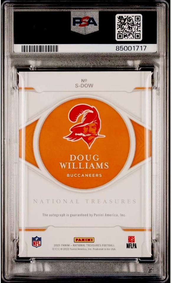 2021 National Treasures Doug Williams Autograph Card PSA Certified Bucs ...