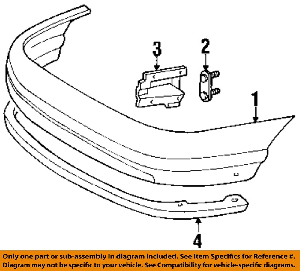 FORD OEM 95-97 Mystique Rear Bumper Bumper Components-Guide Bracket ...