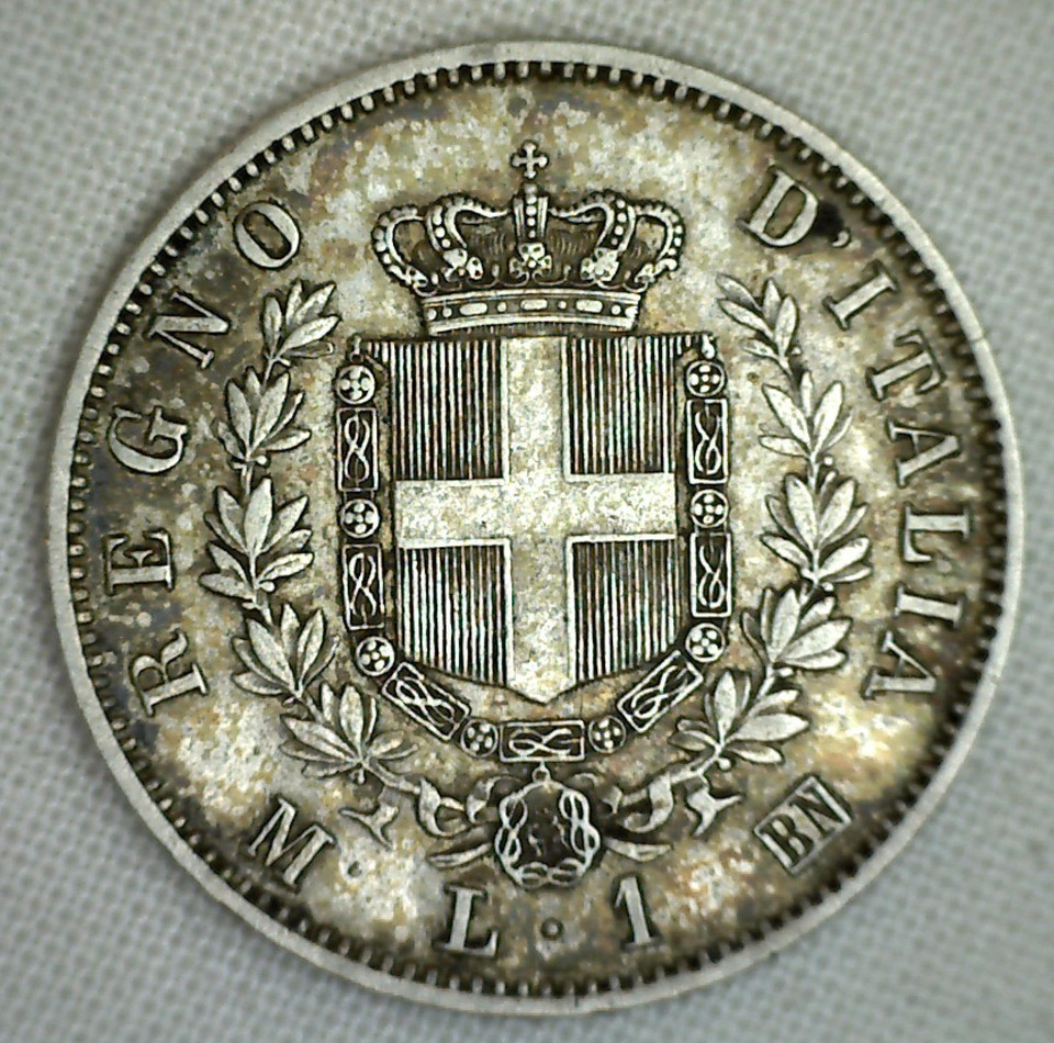 1863 Italy M BN Lira Extra Fine Silver World Coin XF | eBay