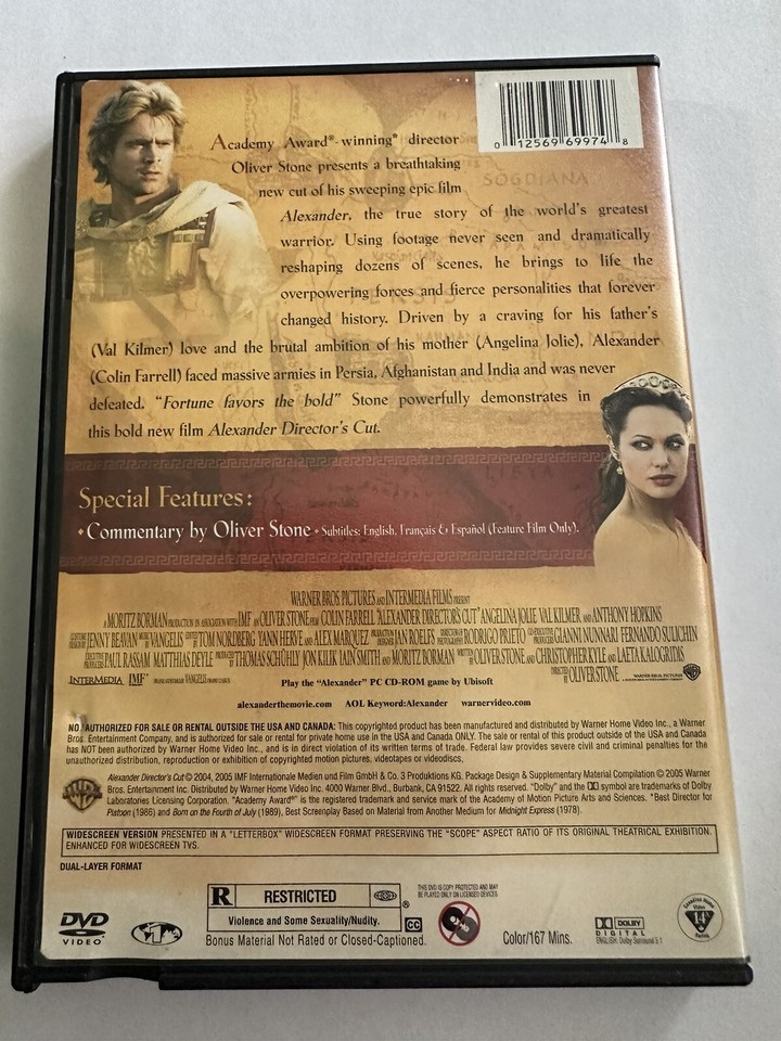 Alexander (DVD, 2005, Theatrical Edition Directors Cut, Single Disc ...