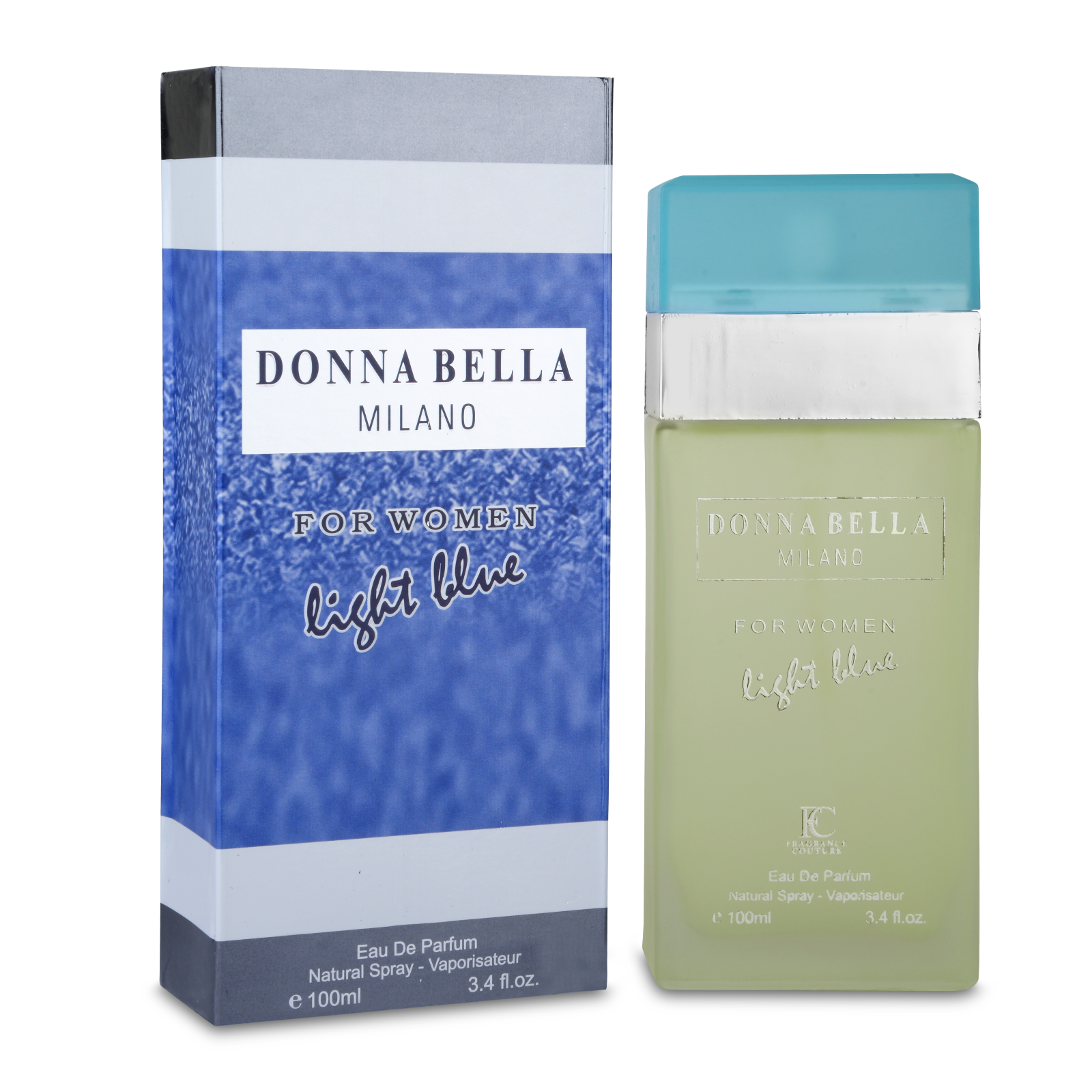 Fragrance Couture DONNA BELLA MILANO LIGHT BLUE 3.4 Oz EDP Spray Women ...