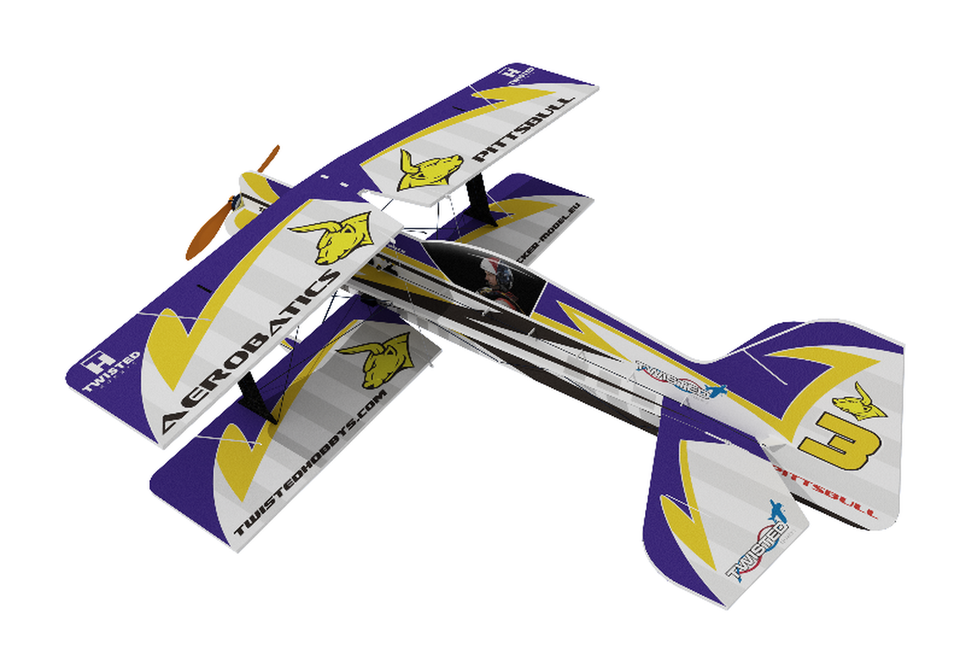Hacker Models 30" EPP PittsBull Blue 3D Airplane Model Kit - Twisted ...