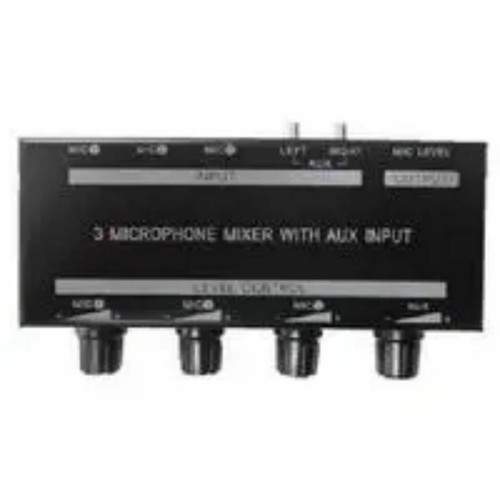 4 CHANNEL PASSIVE MINI MICROPHONE MIXER WITH AUX INPUT | eBay