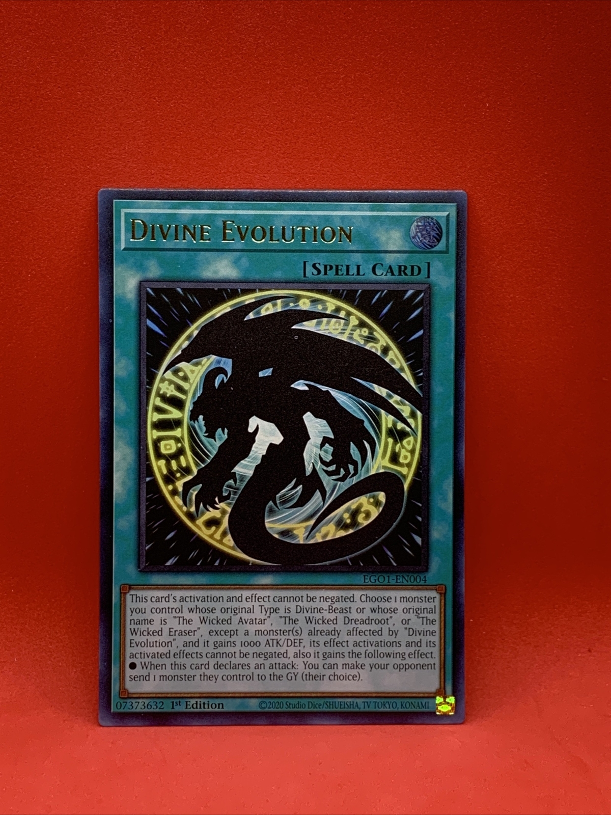 Divine Evolution Ultra Rare Spell Card Yu-Gi-Oh! Trading Card EGO1 ...