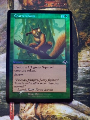 2XMTG - FOIL ETCHED RETRO FRAME Chatterstorm #411 Modern Horizons 2 ...