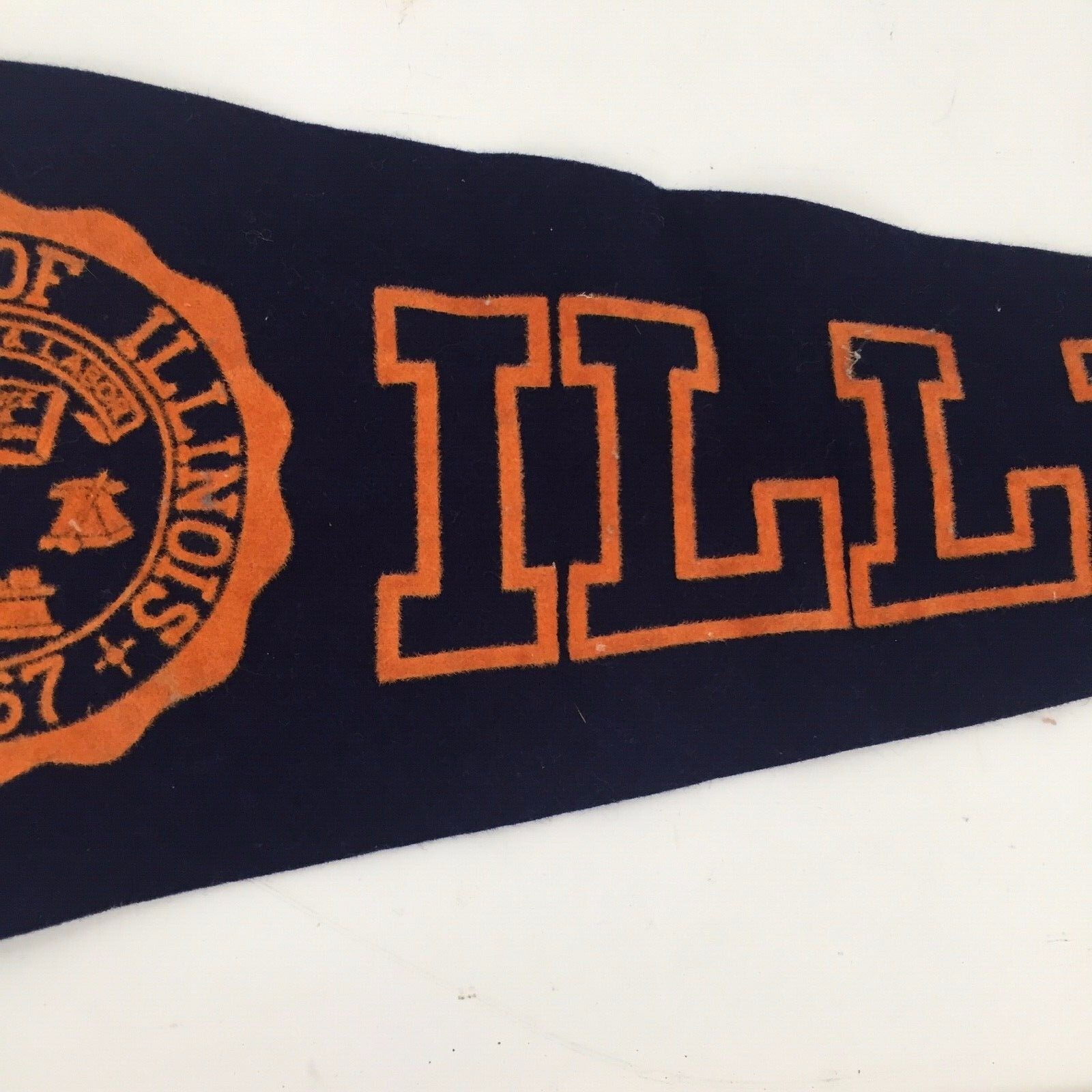 Vintage University of Illinois Felt Pennant - University Seal - Orange ...