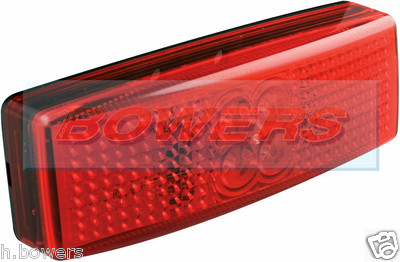 LED RED REAR MARKER LIGHT/LAMP CARAVAN AUTO SLEEPER MOTORHOME 110mm x ...