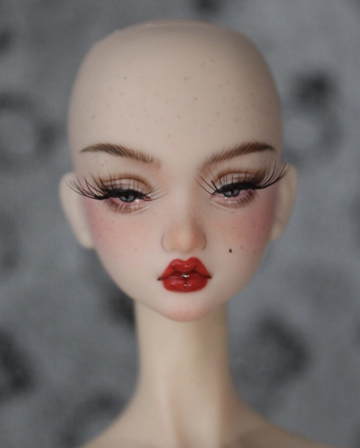 Bedoll 1:6 Custom Head Only Bel Eve Doll Rooted Lashe BJD Barbie ...