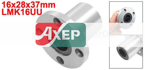 A LMK16UU Linear Motion Bushing Ball Bearing Round 16x28x37mm Flange ...