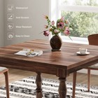 Tribesigns 47" Square Dining Table for 4, Farmhouse Kitchen Table Solid ...