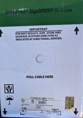 Commscope 2071E 23/4P Cat6 Gigaspeed XL U/UTP Plenum Cable Blue ...