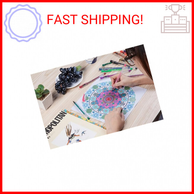 Gel Pens, Reaeon 200 Pack Pen with Case for Adult Coloring Books, 100 ...
