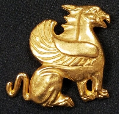 Vintage Metropolitan Museum of Art MMA Gold Plated Griffin Brooch ...