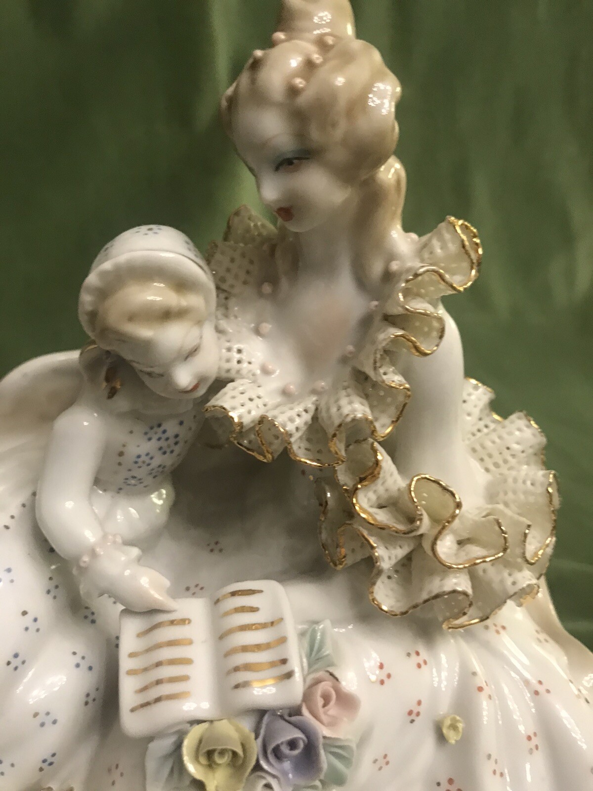 Apulum Porcelain Figurine Lady with Little Girl, Romania | eBay