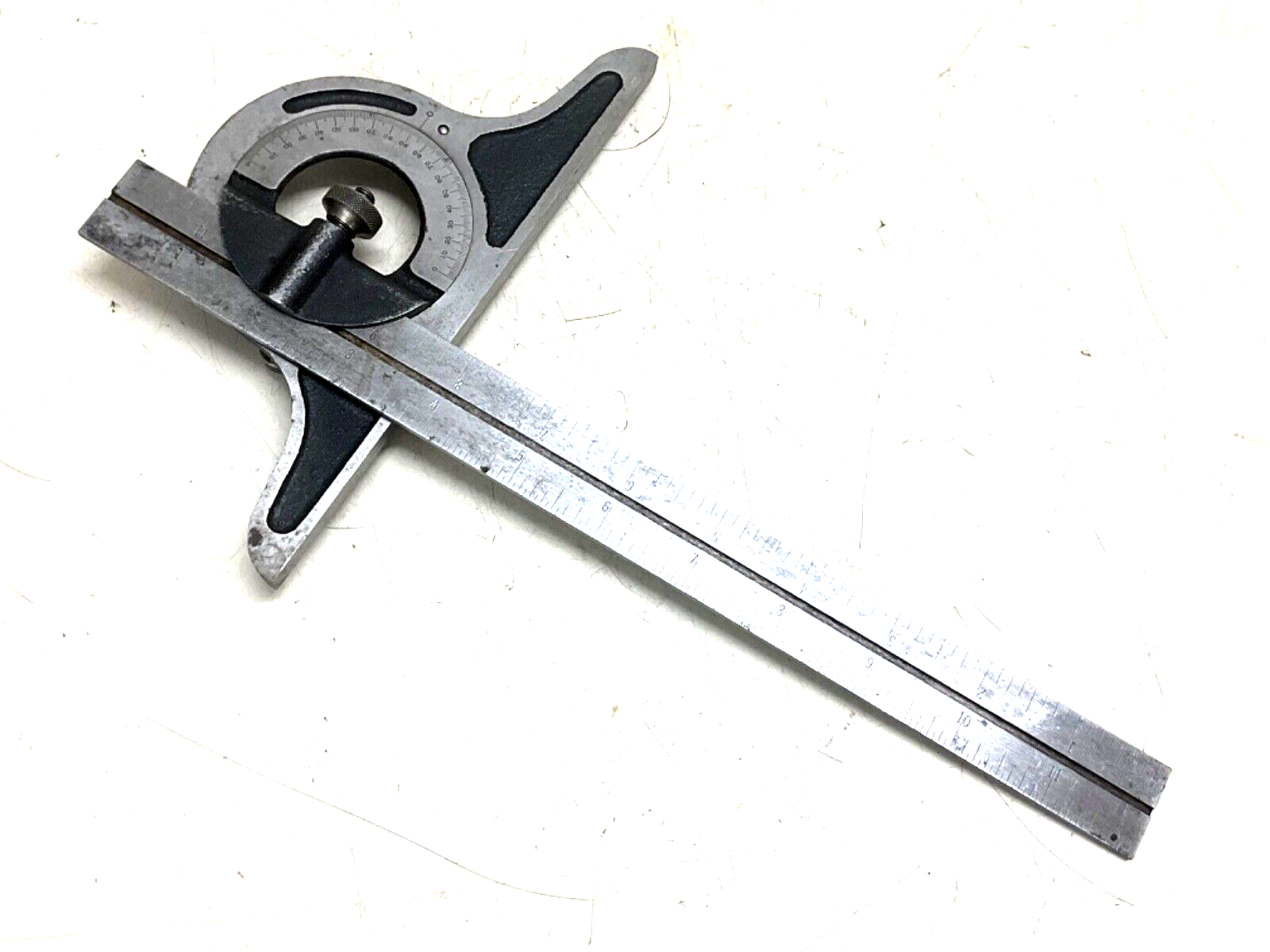 BLUE-POINT TOOLS GA-282A 12” RULE w/ PROTRACTOR HEAD, 8ths 16ths 32nds ...