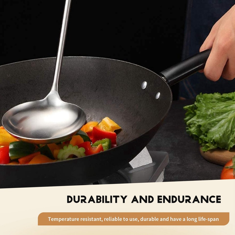 Soup Ladle, Wok Spatula,the Longer Handle Shovel Spoon Rustproof ...
