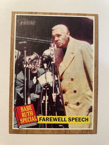 🔥2011 Topps Heritage Babe Card #144 Records Set By Ruth - Farewell ...