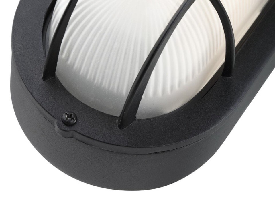 Portfolio, Outdoor Flush Mount Deck Light | Frosted Glass Cage - Black ...