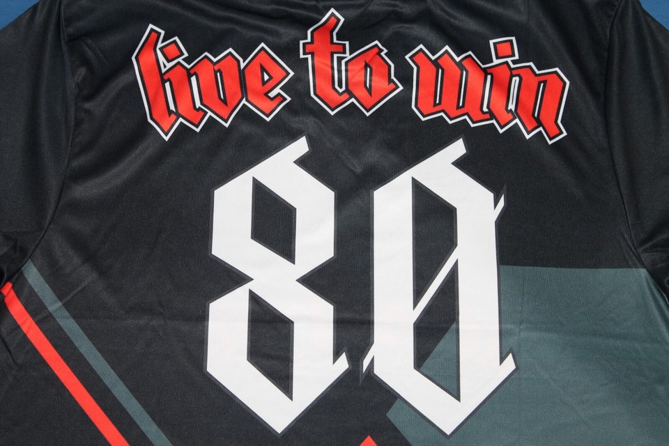 Amplified Men's Live To Win FC Motorhead Soccer Jersey Hard Rock Band ...