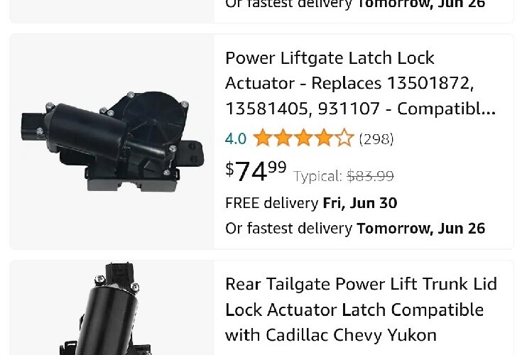 Power Liftgate Latch Lock Actuator - Replaces 13501872, 13581405 ...