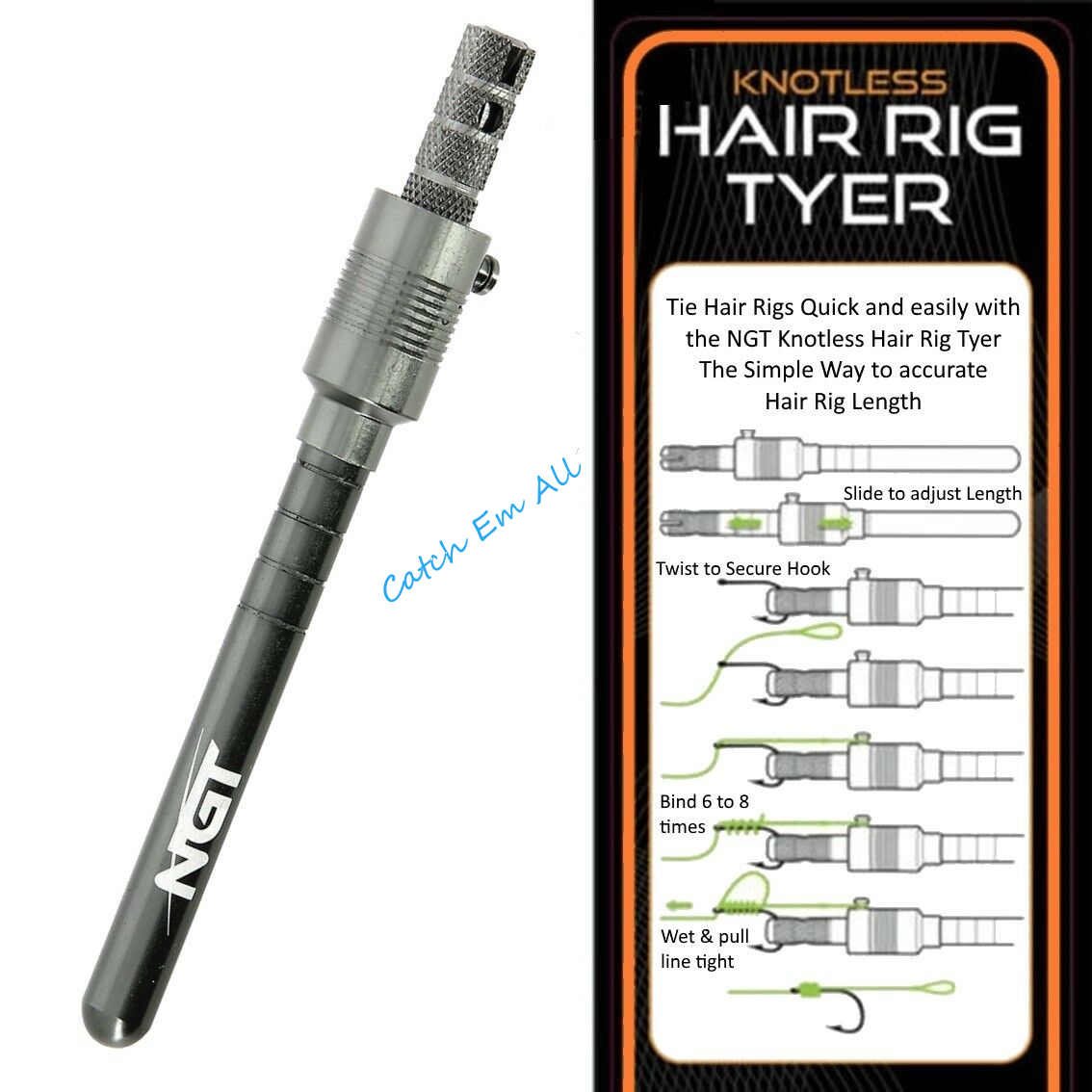 NGT Hair Rig Hook Tying Tyer Tool Carp Fishing Tackle Braid Carp ...