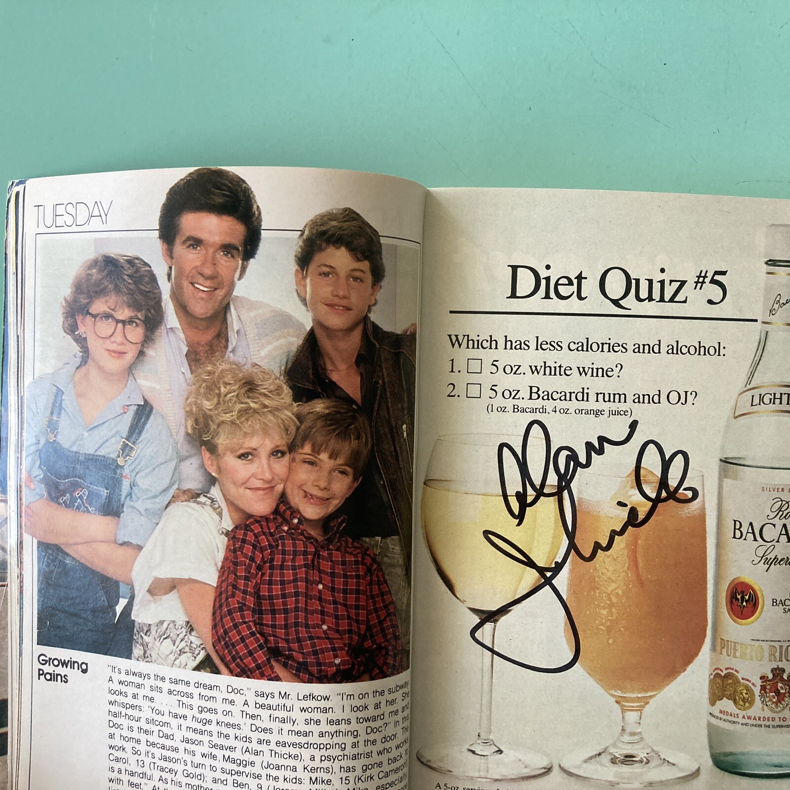 Alan Thicke Eli Wallach +1 Signed TV Guide Fall Preview 1985 Label ...