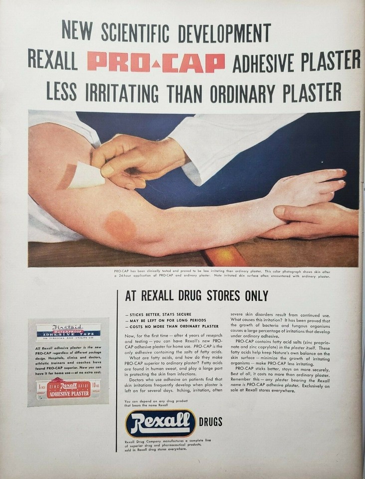 Lot Vintage 1948 Rexall Drugs Print Ad Ephemera Wall Art Decor | eBay