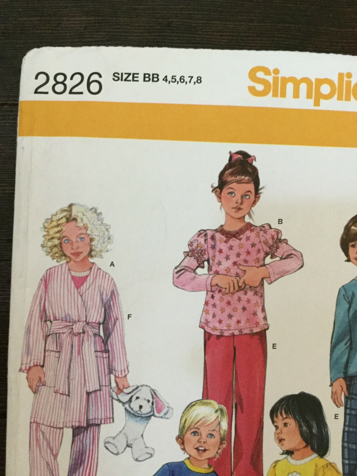Simplicity 2826 Childs Pajamas Robe Sleepwear Unisex Size 4-8 Uncut | eBay