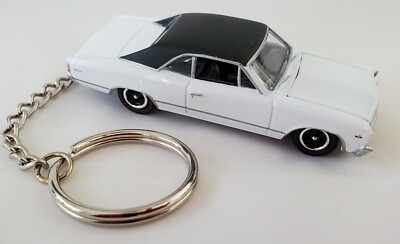 Keychain 1967 Chevy Chevelle Malibu White Black Roof '67 Rare Key Chain ...