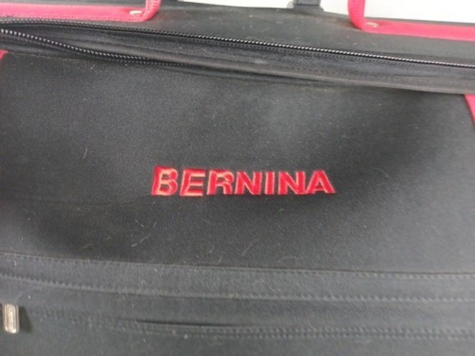 Bernina Lare Sewing Machine Trolley Rolling wheels suitcase Black Red ...