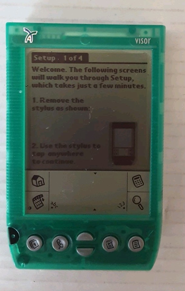 Handspring Visor Deluxe Translucent Green Portable PDA Organizer Palm ...