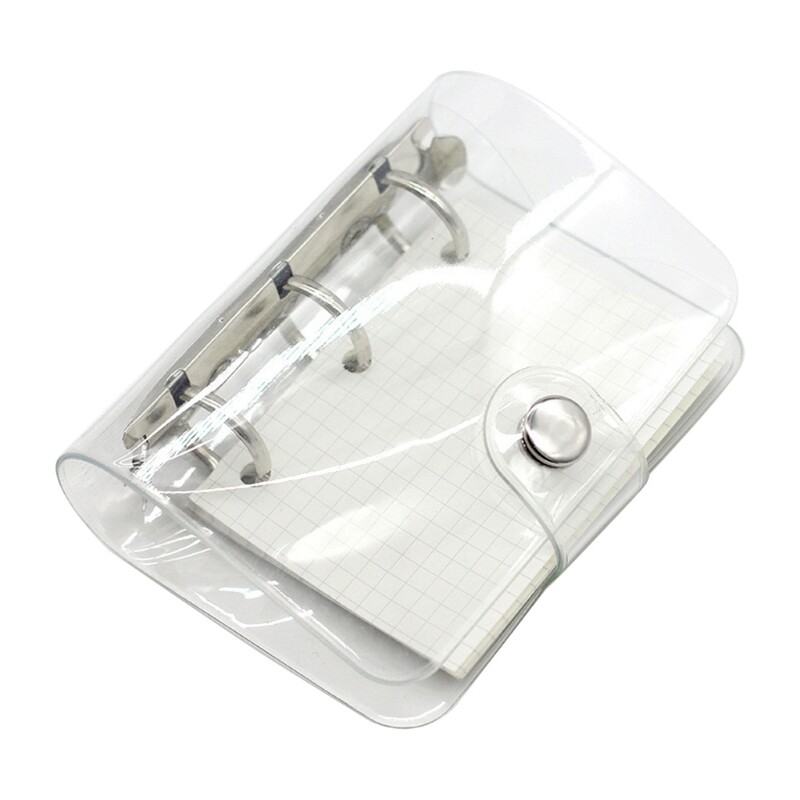 3 Holes PVC Loose Leaf Transparent Diary Notebook Pocket Traveler ...