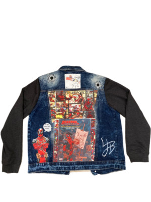 CUSTOM Marvel Deadpool Denim Jacket SIZE-LARGE | eBay