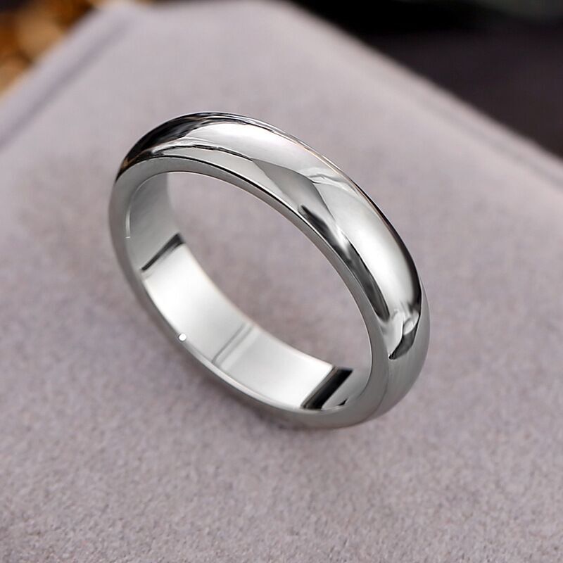 2/4mm Man Woman 18k Gold Plated Round Solid Band Ring Wedding Friendship | eBay