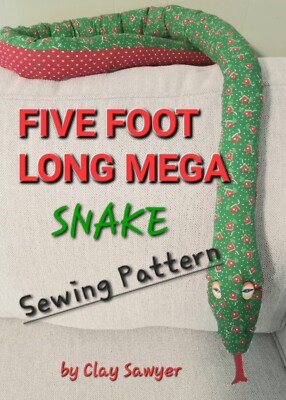 New Easy and Wild Five Foot Long Mega Snake Sewing Pattern 5S Free Shipping! | eBay