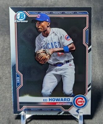 Ed Howard 2021 Bowman Chrome Prospect Rookie Card #BCP-12 Chicago Cubs ...