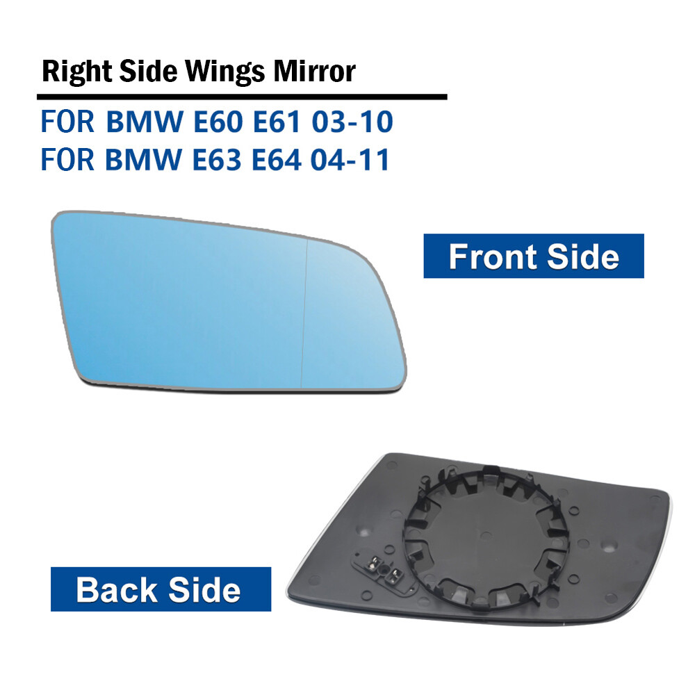 For BMW E60 E61 E63 Wing Mirror Upper Convex Glass Push On Right Driver ...