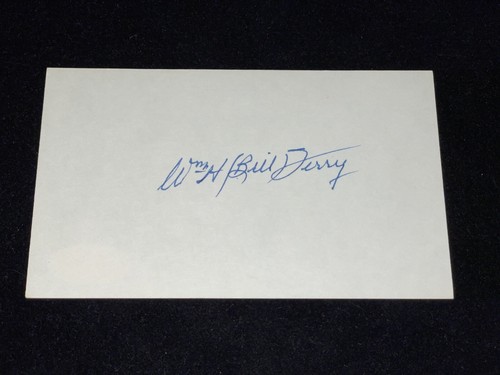Bill Terry Signed 3x5 Index Card JSA COA New York Giants | eBay