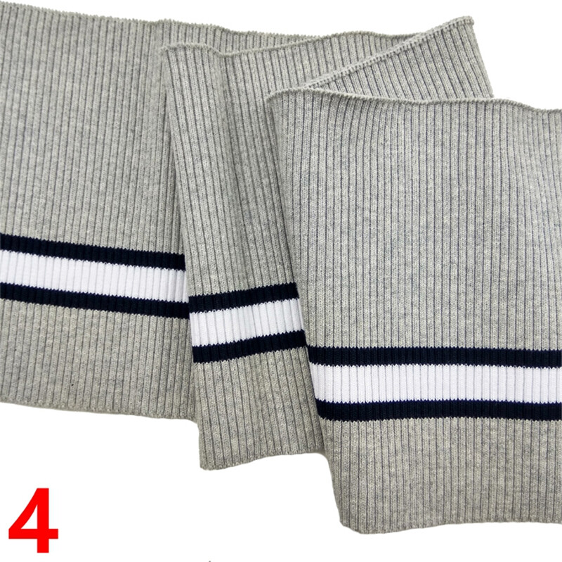 80*15cm Stretch Knit Striped Rib Fabric DIY Waistband Cuff Collar Trims ...