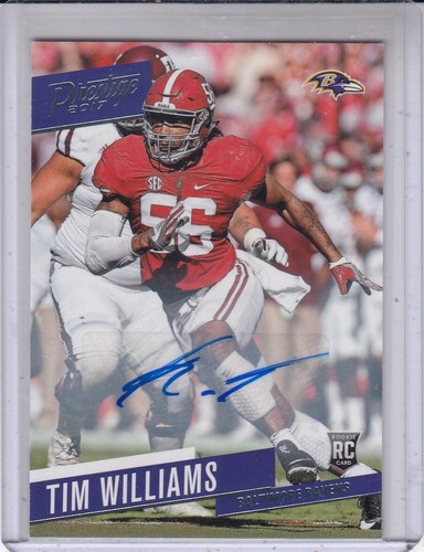 TIM WILLIAMS 2017 Panini Prestige Rookie Autograph #257 Crimson Tide ...
